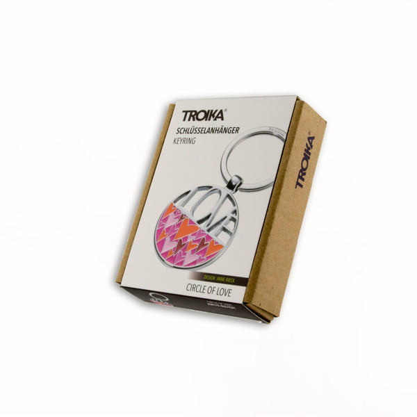 Troika Circle of Love Pendant Enamel Key Ring | Troikaus.com