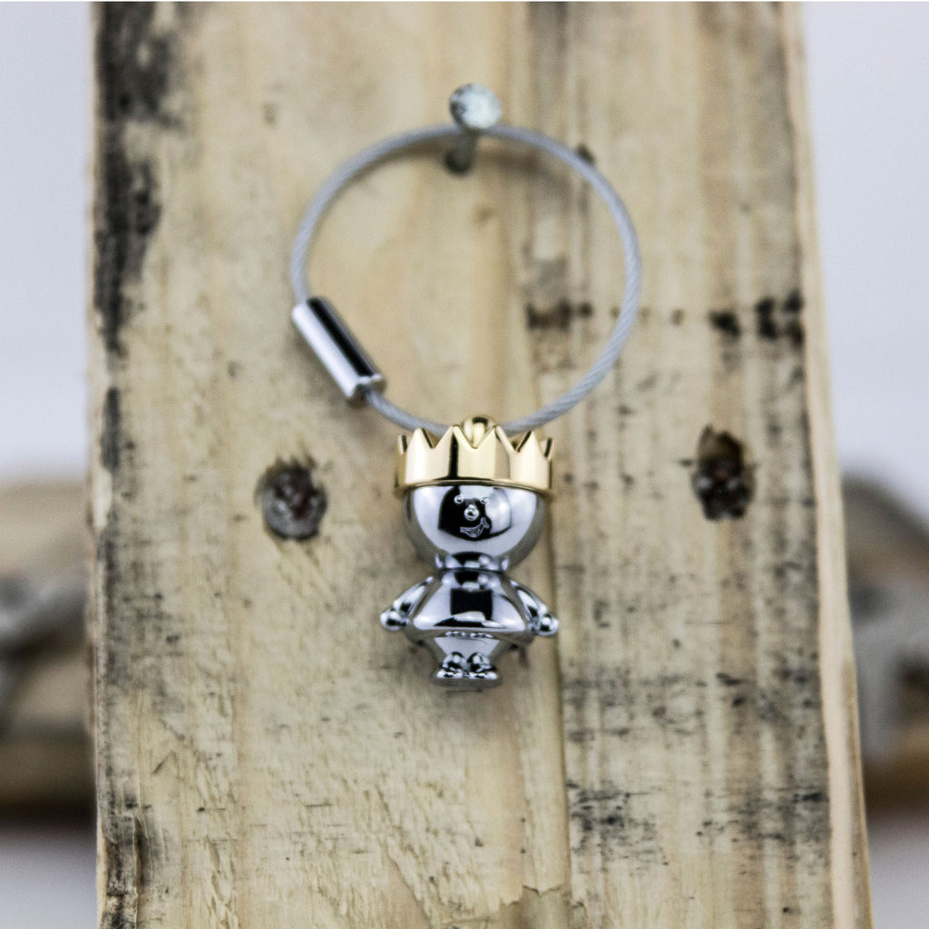 Troika Little King Charm Key Chain Nail Friendly Loop - Troikaus.com