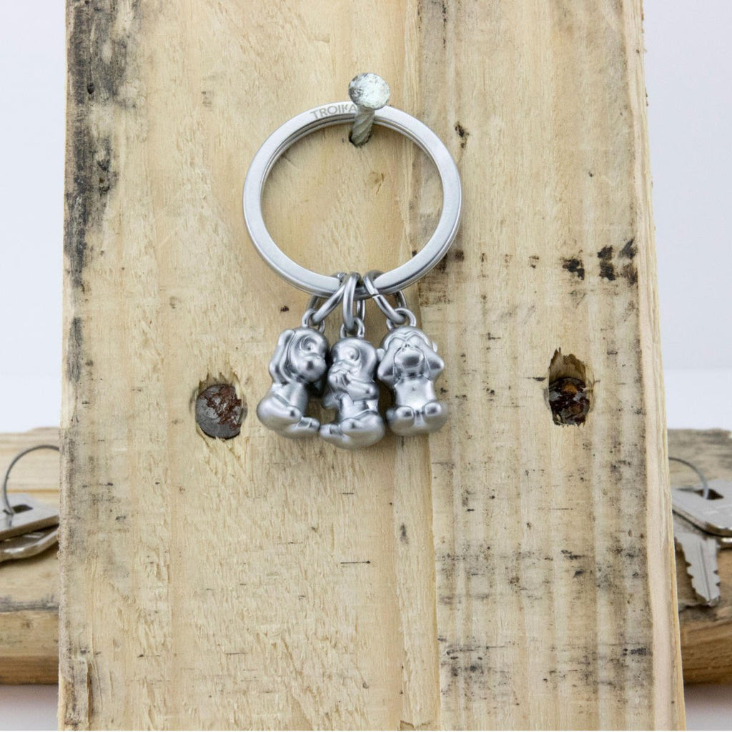 Troika See No Evil Hear No Evil Speak No Evil Keychain | Troikaus.com